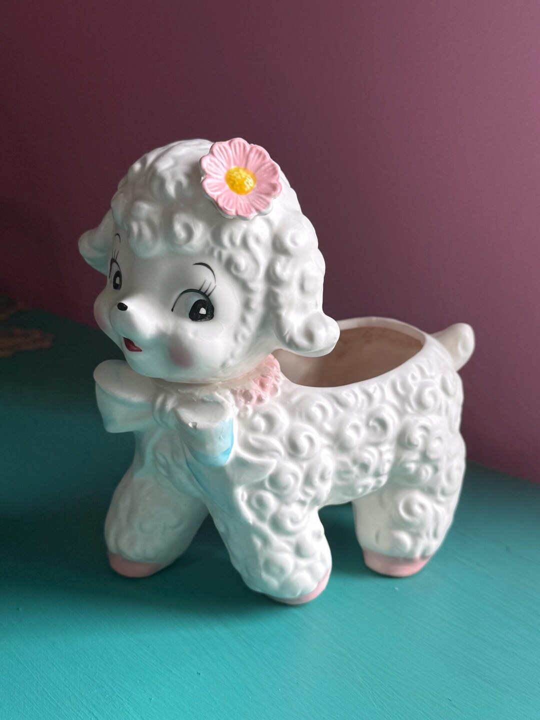 Vintage National Pottery Lamb Planter Kitschy Japan Napco - Etsy