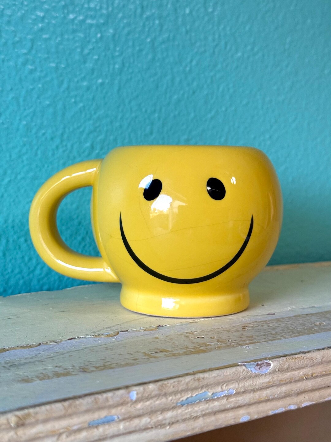 Vintage Smiley Face Mug - Etsy