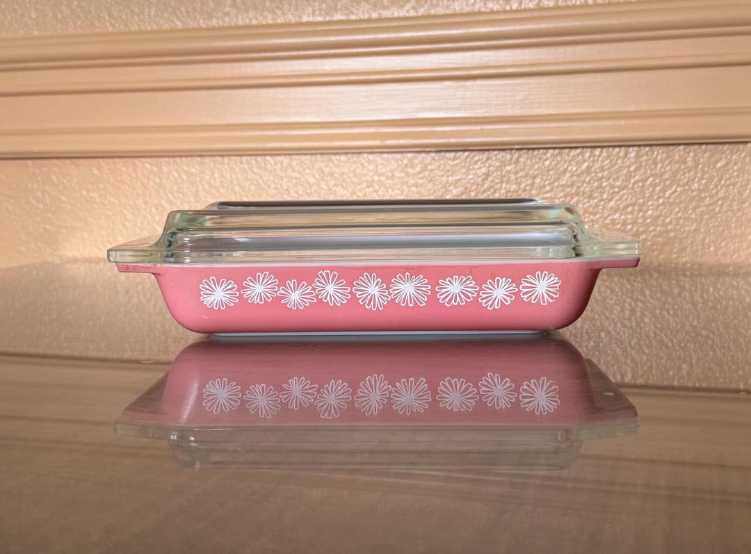 Vintage Pyrex 548-B Space Saver With Lid Pink Daisy - Etsy
