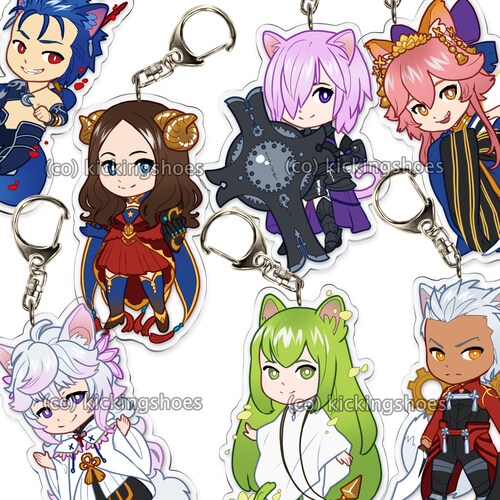 Fate/ Grand Order: Clear Acrylic Keychains/ Stand - Etsy