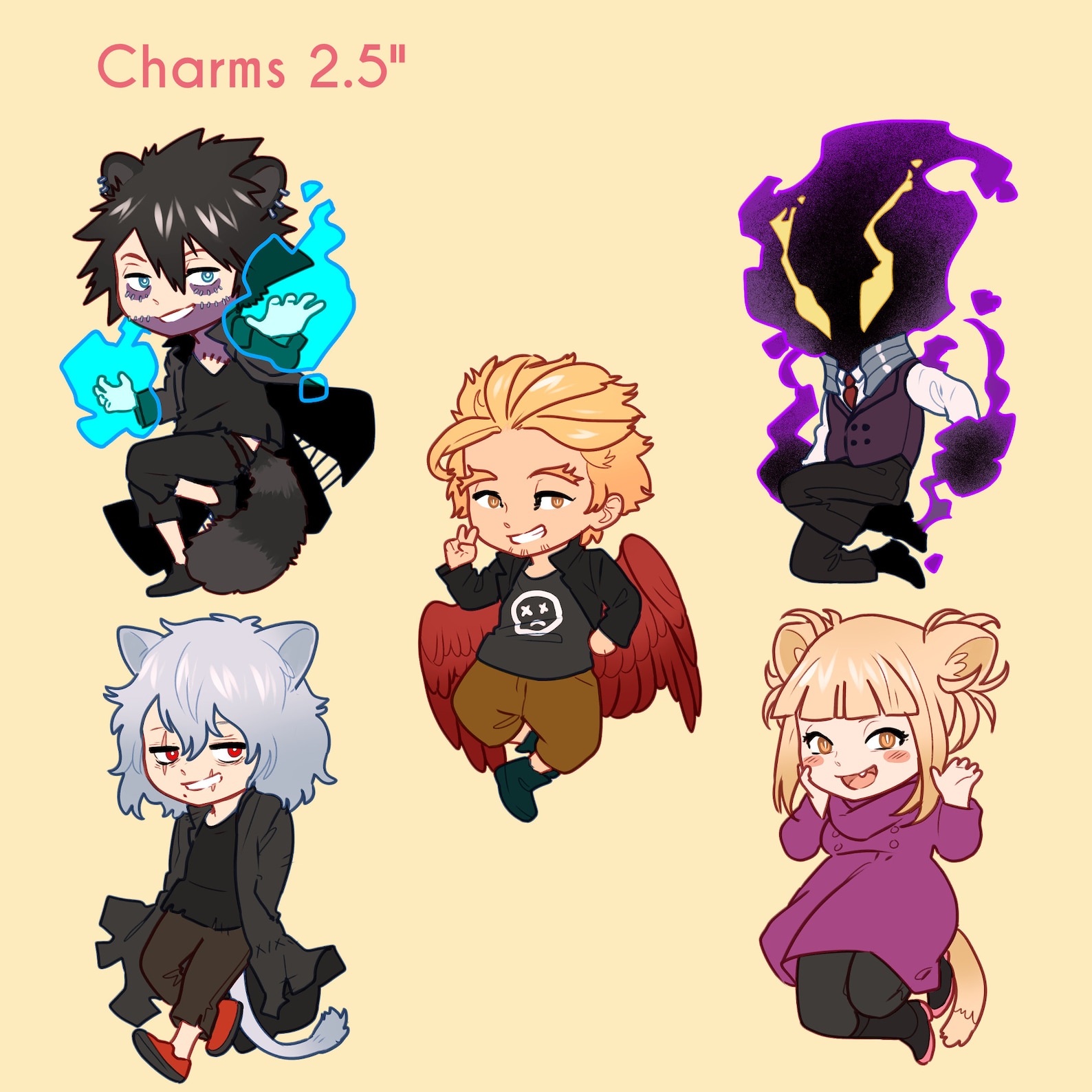 Clear Acrylic Chibi Charms - Etsy