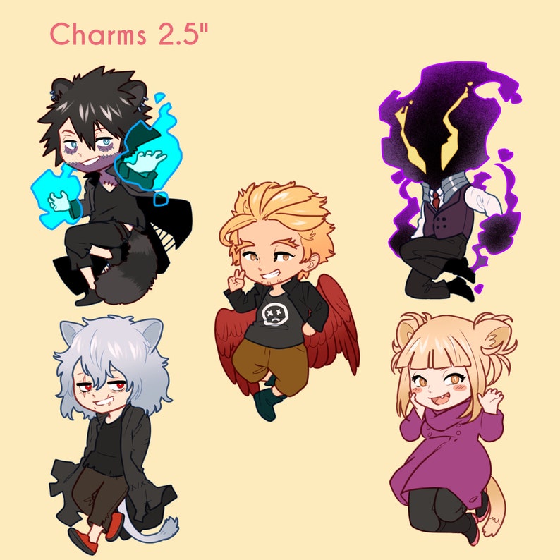 Clear Acrylic Chibi Charms - Etsy