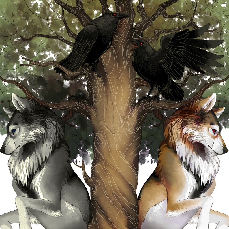 The Cardinal Wolves Matte Print - Etsy