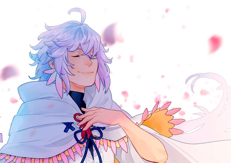 The Mage of Flowers merlin FGO Print - Etsy