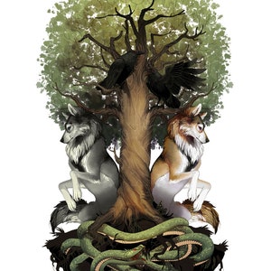 The Cardinal Wolves Matte Print - Etsy