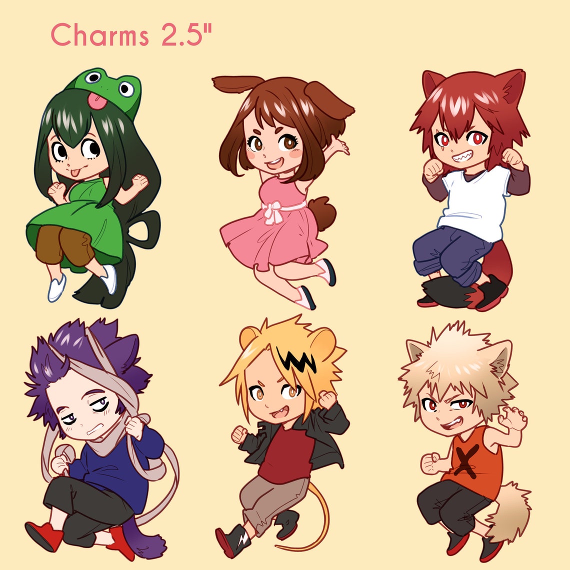 Clear Acrylic Chibi Charms - Etsy