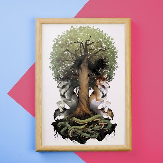 The Cardinal Wolves Matte Print - Etsy