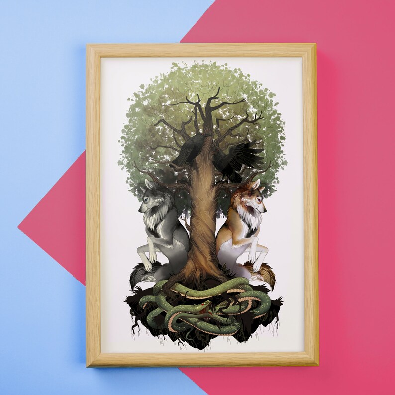 The Cardinal Wolves Matte Print - Etsy