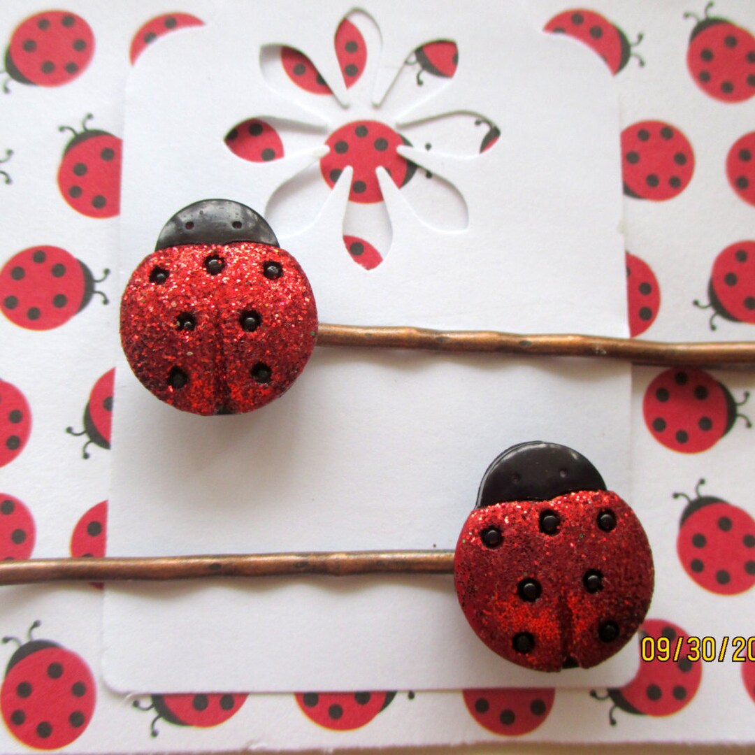 Ladybug Hair Clips, Ladybug Bobby Pins, Childrens Barrettes, Little ...