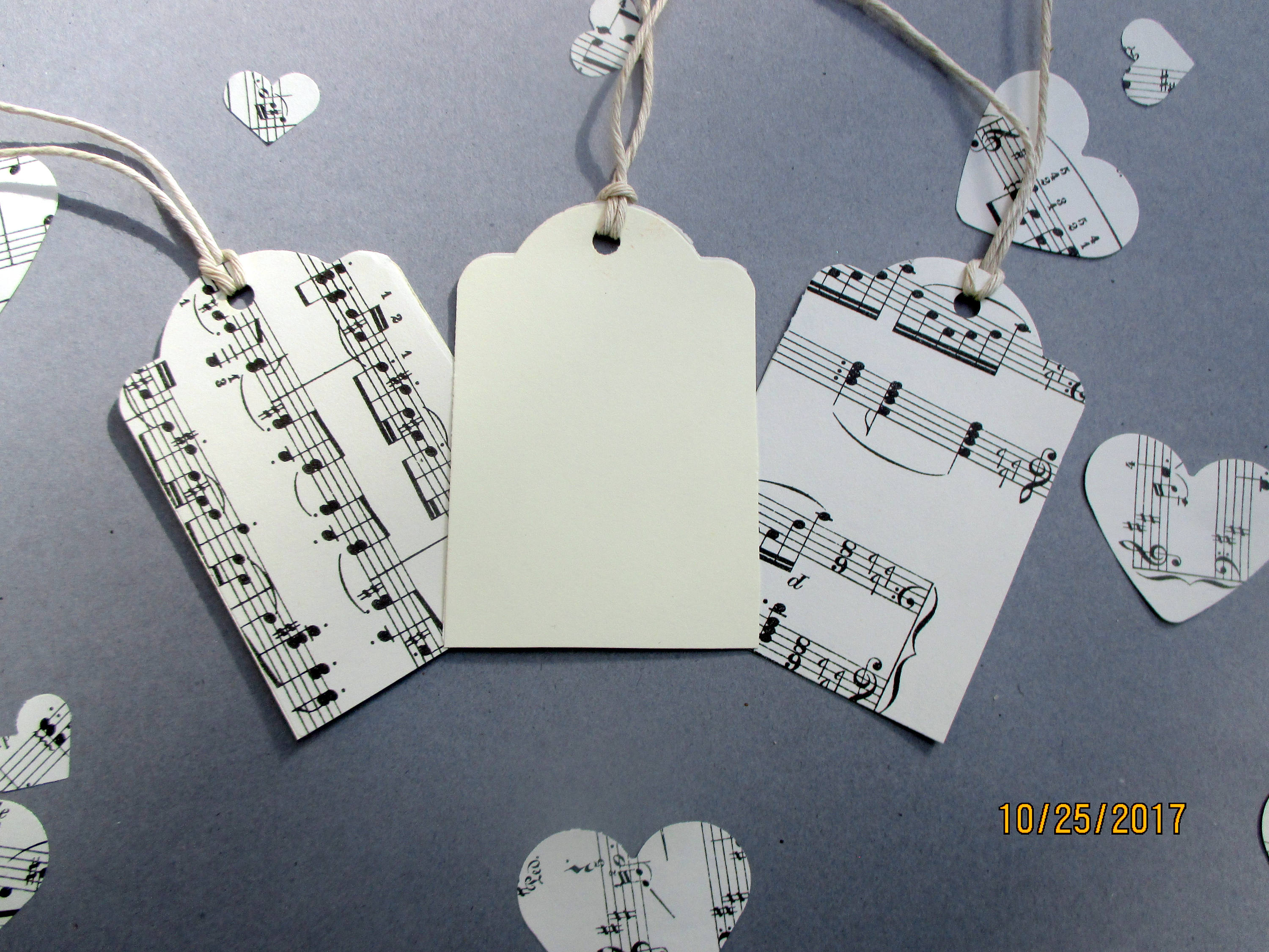 Music Gift Tags, Bridal Shower, Sheet Music Tags, Classical Music ...