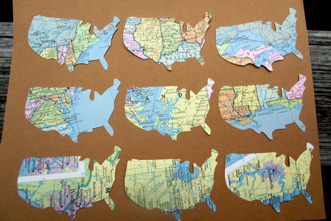 USA State Confetti, Destination Party Decorations, United States Map ...