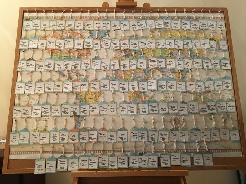 Set of 25 Map Tags Travel Theme Wedding Bridal Shower Tags | Etsy