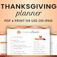 Thanksgiving Meal Prep Printable PDF - Etsy