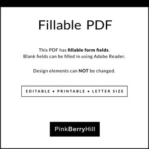 Editable Meal Planner | Menu Planner Printable | Fill in PDF | Shopping ...