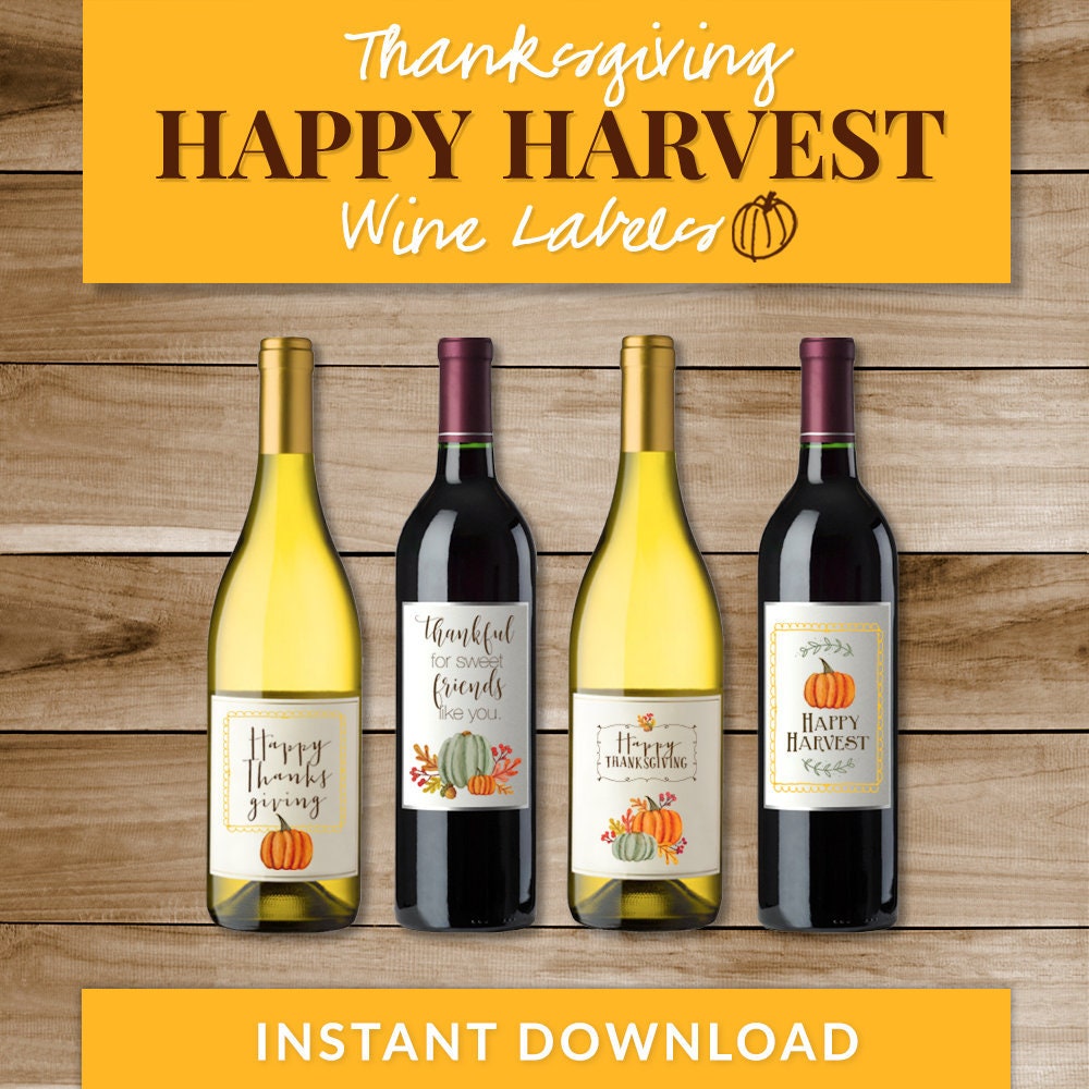 Wine Labels, Happy Harvest, Fall Party, Pumpkins, Home Decor ...