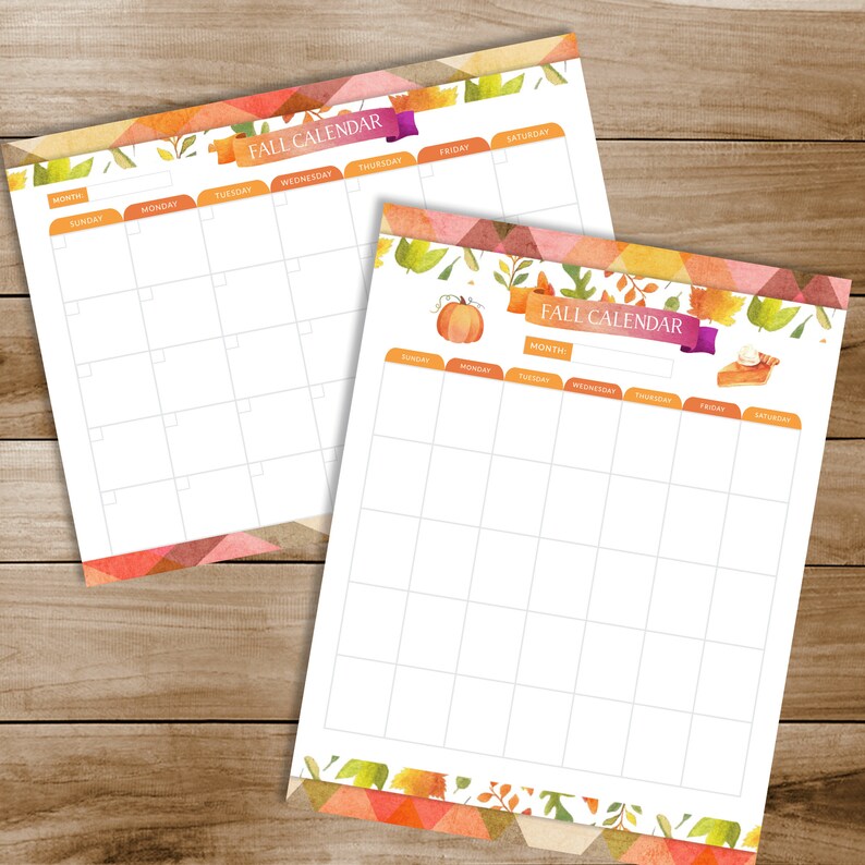 Fall Meal Planning Insert, Grocery List, Meal Planner Weekly, Daily ...