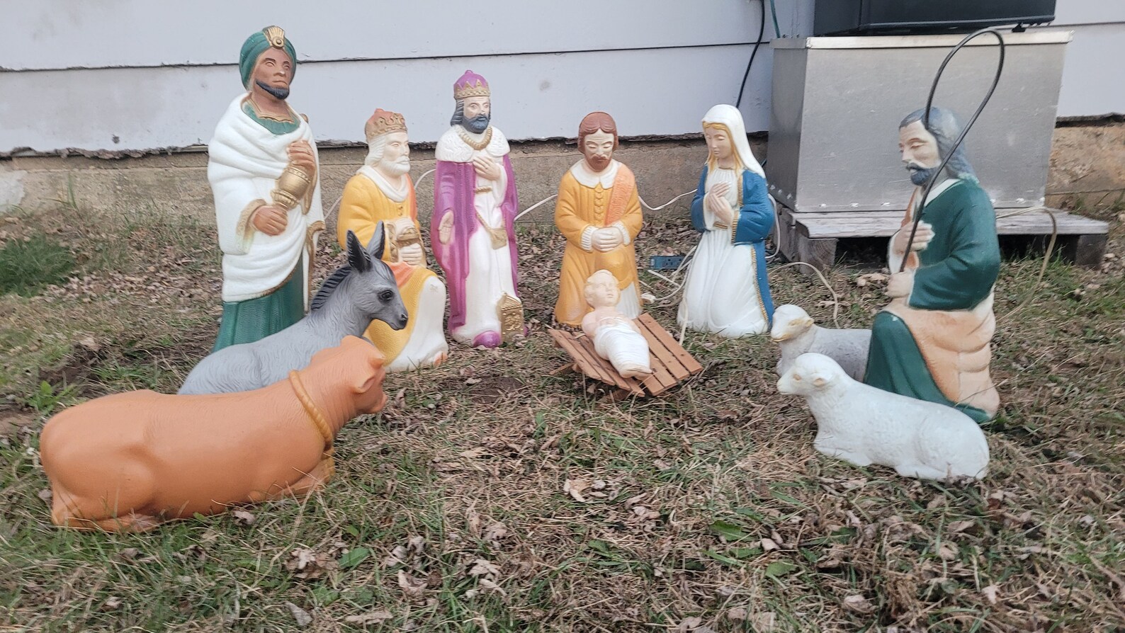 Vintage 11 Piece Nativity Set Poloron Christmas Blow Mold - Etsy