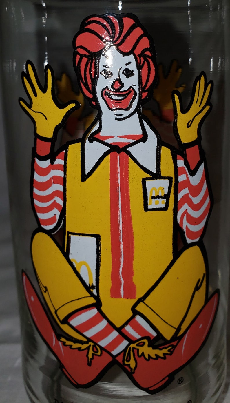 1977 Ronald Mcdonald-black Outline No Box Collectors Series-glassware ...