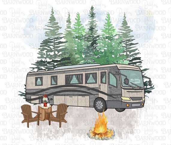Motorhome PNG Clipart Rv Camper Instant Digital Download | Etsy