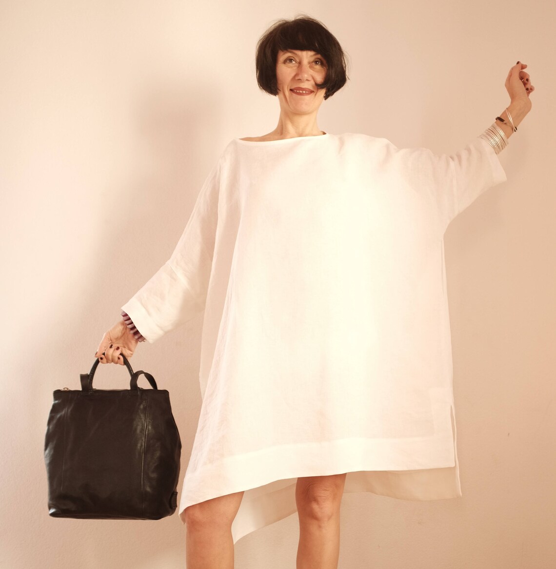 Plus Size Linen Tunic Plus Size Linen Dresses Linen Tunic XXL Oversized ...