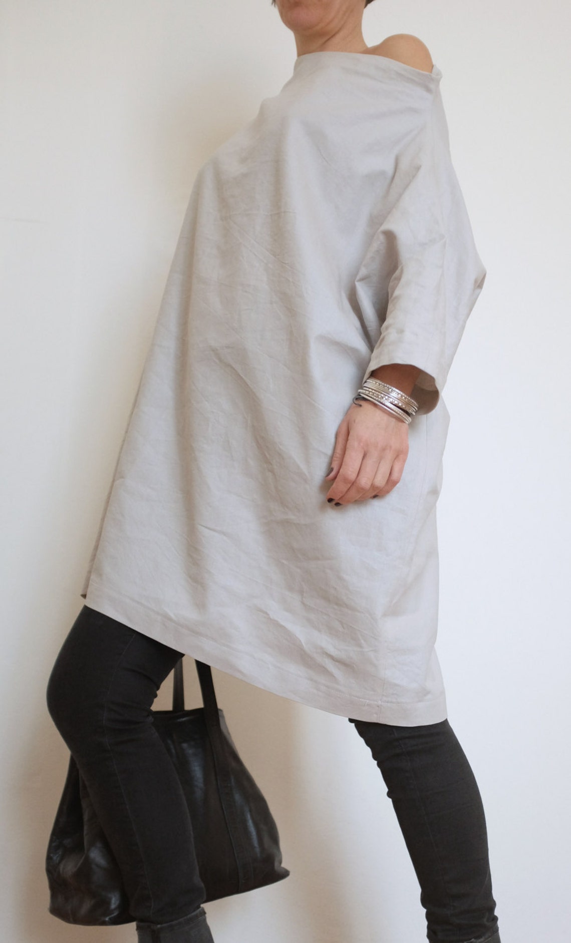 Maxi Tunic Plus Size Linen Dress XXL Caftan Oversized Top Linen Tunic ...