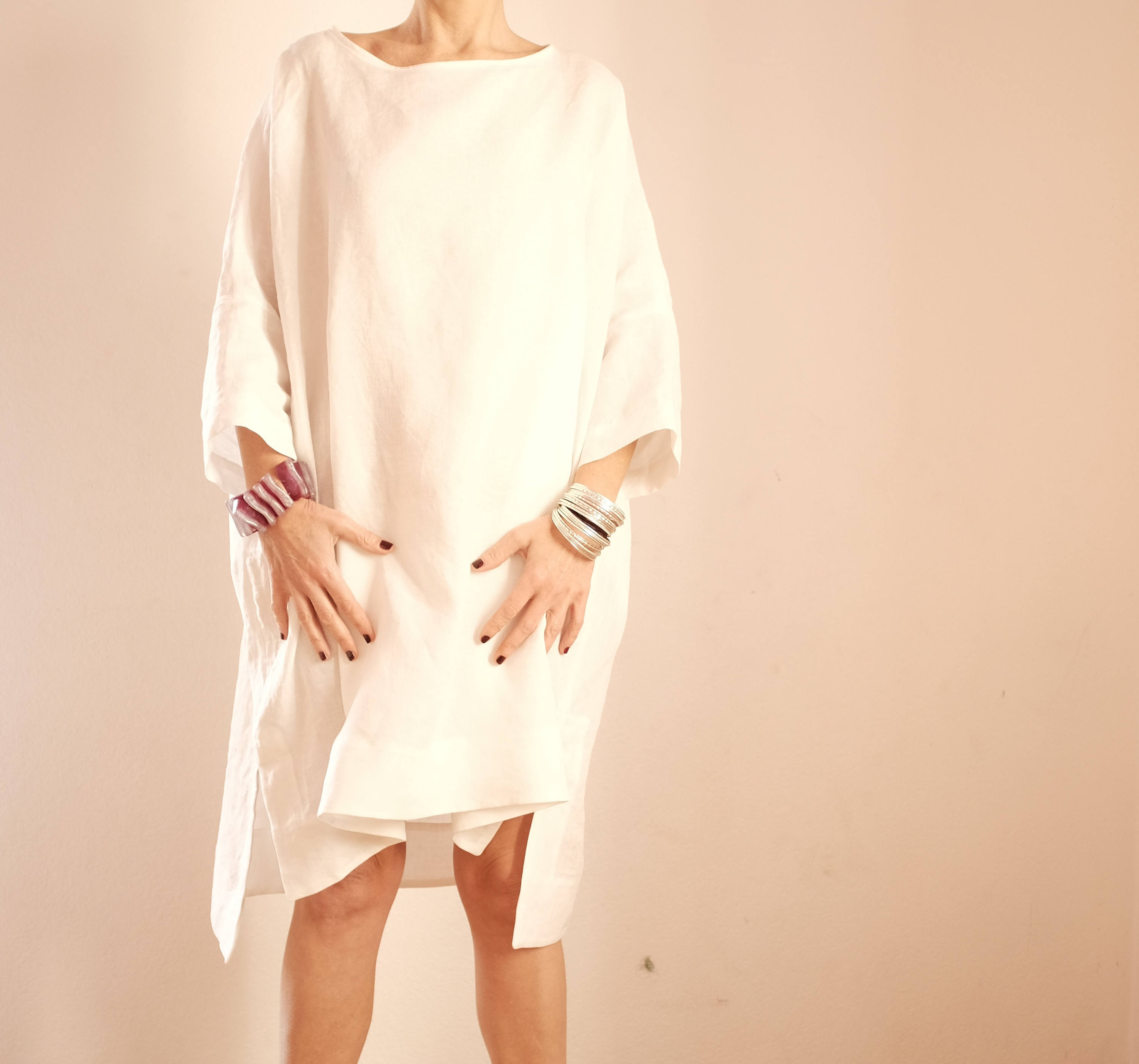 Plus Size Linen Tunic Plus Size Linen Dresses Linen Tunic - Etsy 日本