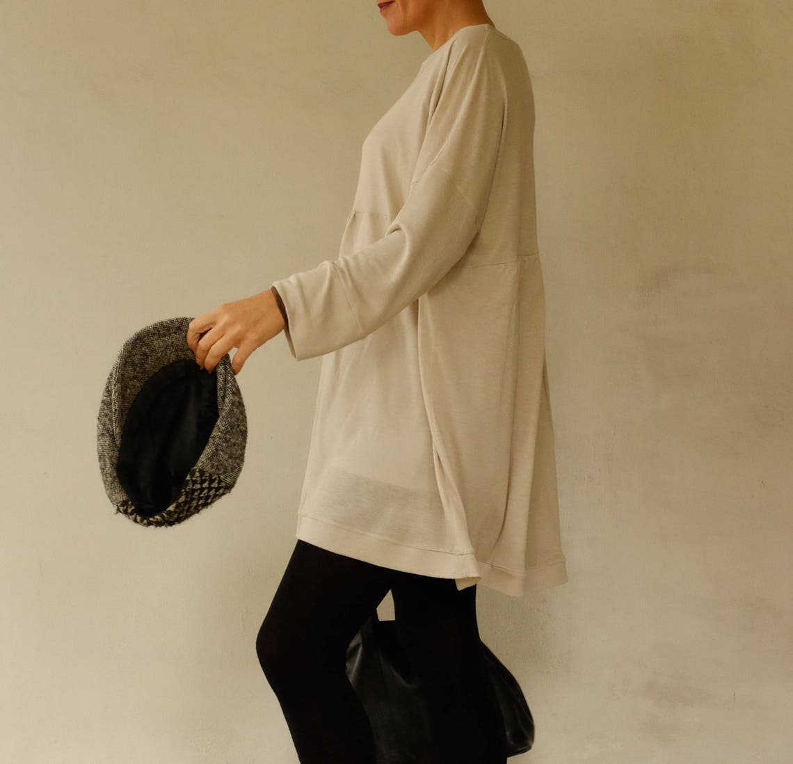 Maxi Wool Tunic Womens Sweater Oversized Wool Top Large Sweater Plus ...