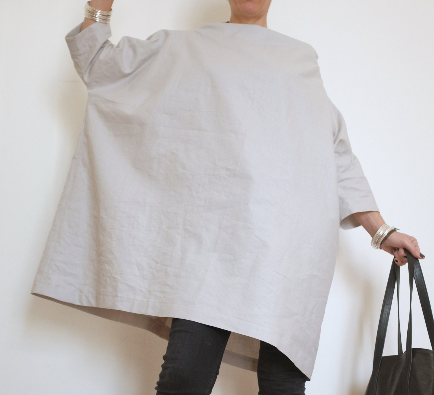 Maxi Tunic Plus Size Linen Dress XXL Caftan Oversized Top Linen Tunic ...