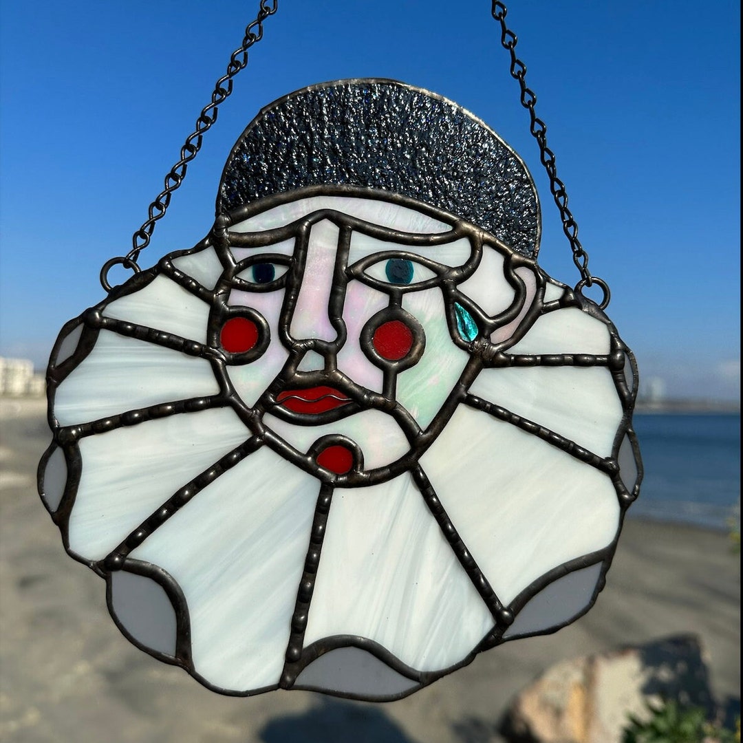 Pierrot the Clown Cry Baby Stained Glass Sun Catcher - Etsy