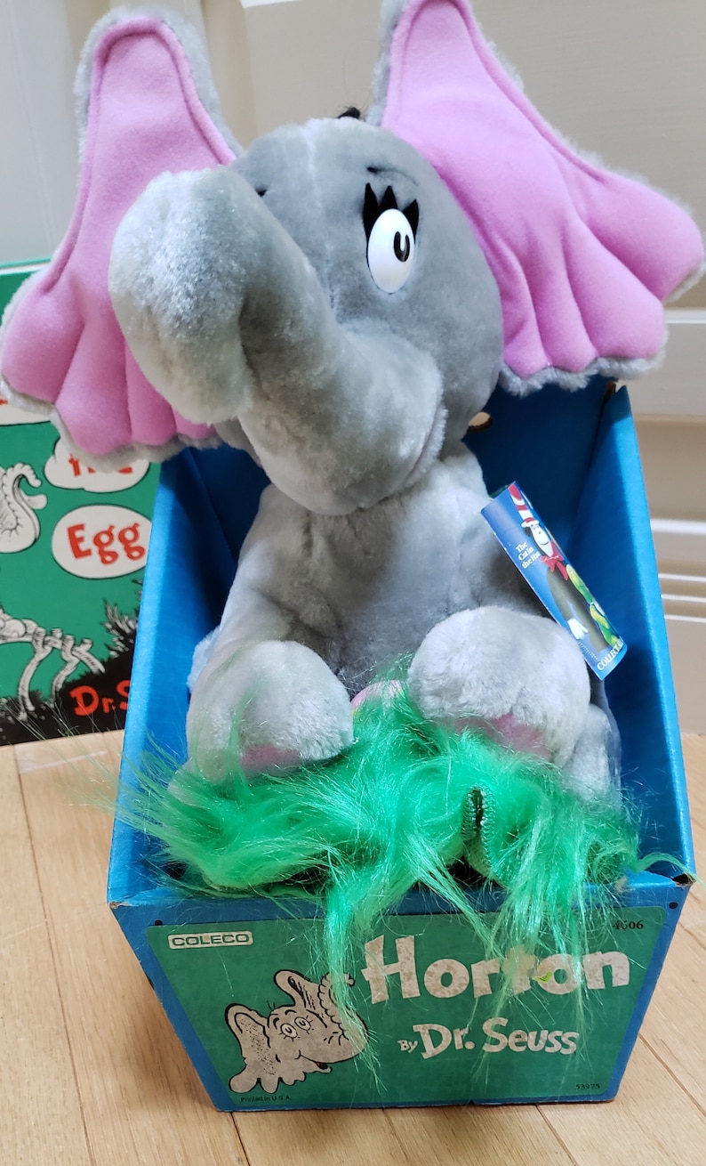 Vintage Dr Seuss Horton Hatches The Egg Stuffed Character Etsy
