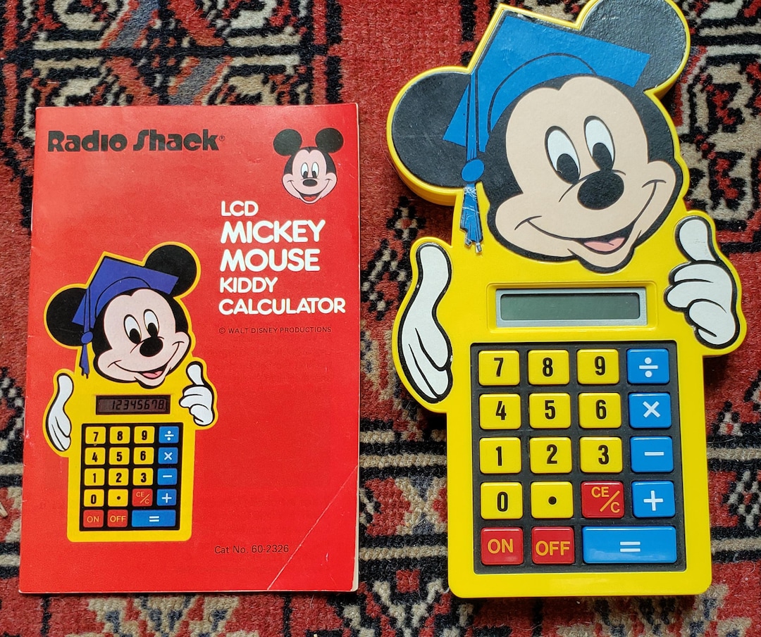 Vintage Disney Radio Shack LCD Mickey Mouse Kiddy Calculator With ...