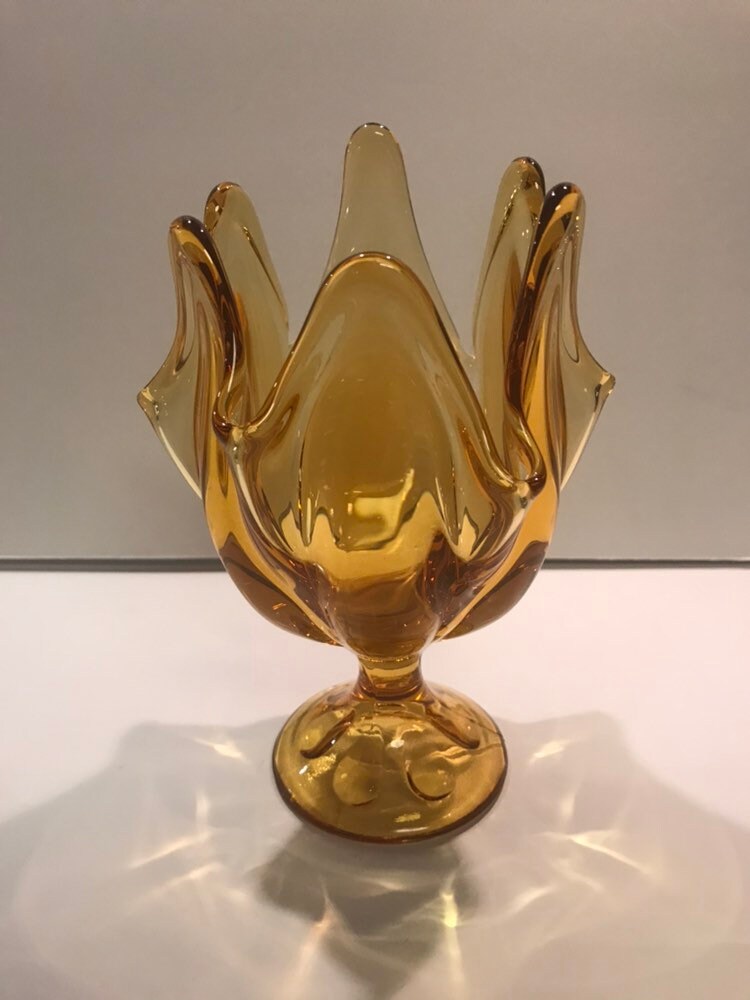 Art & Collectibles Collectible Glass Viking Glass Epic Six Petal Footed ...