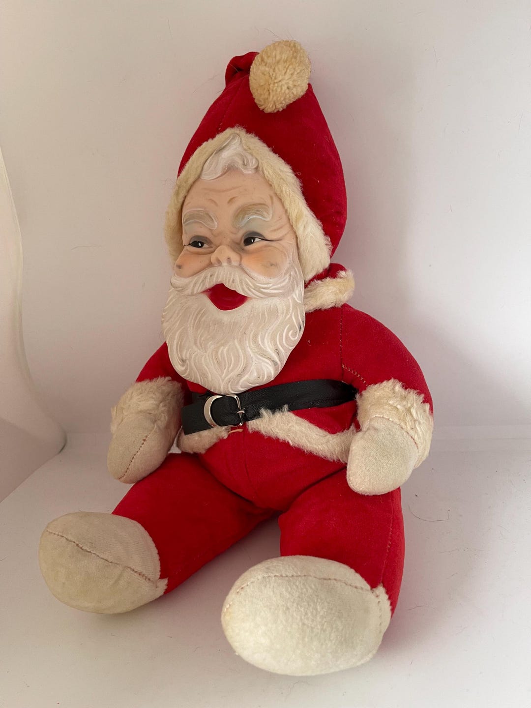 Vintage Rushton Santa Claus With Rubber Face - Etsy