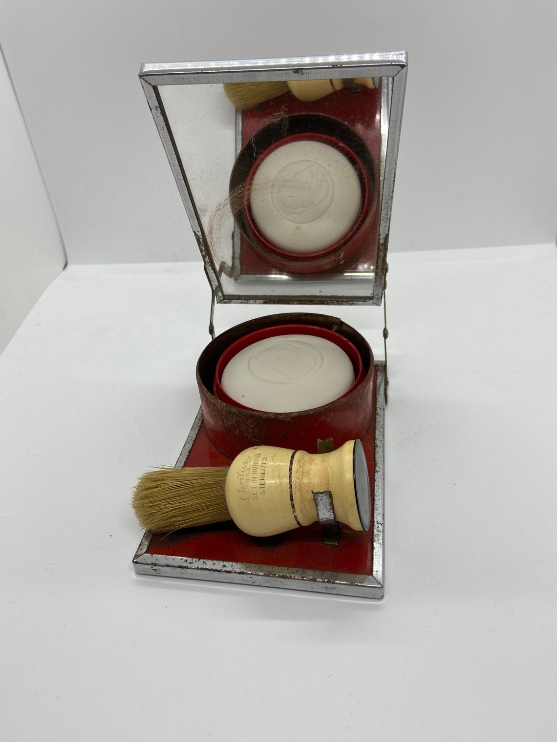 Vintage Mens Folding Travel Shaving Set Kit With Mirror - Etsy UK