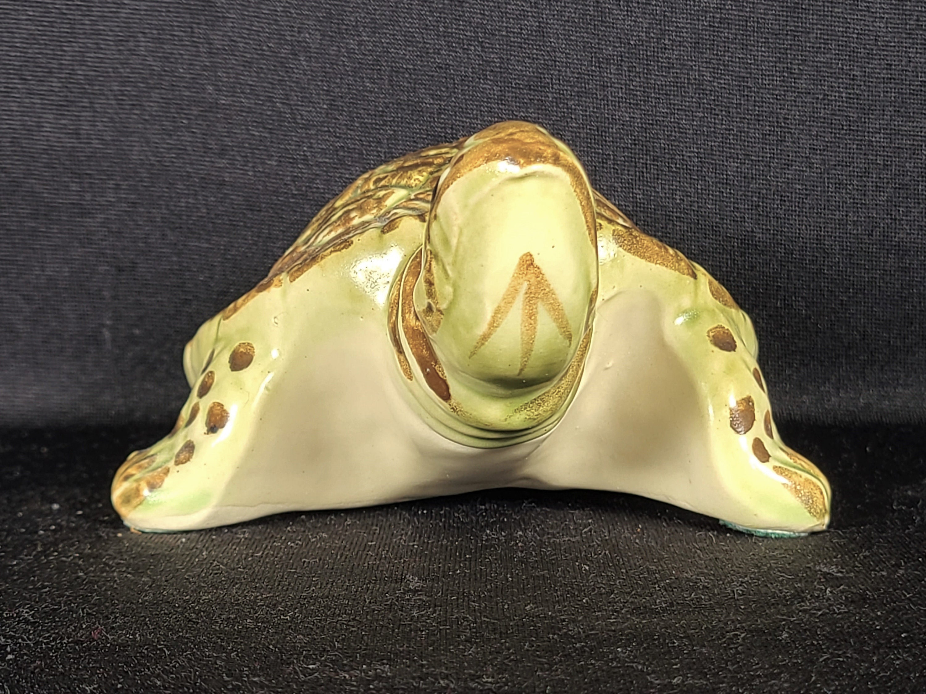 Brush Mccoy Turtle Figurine, Vintage Green and Brown Glazed Pottery ...