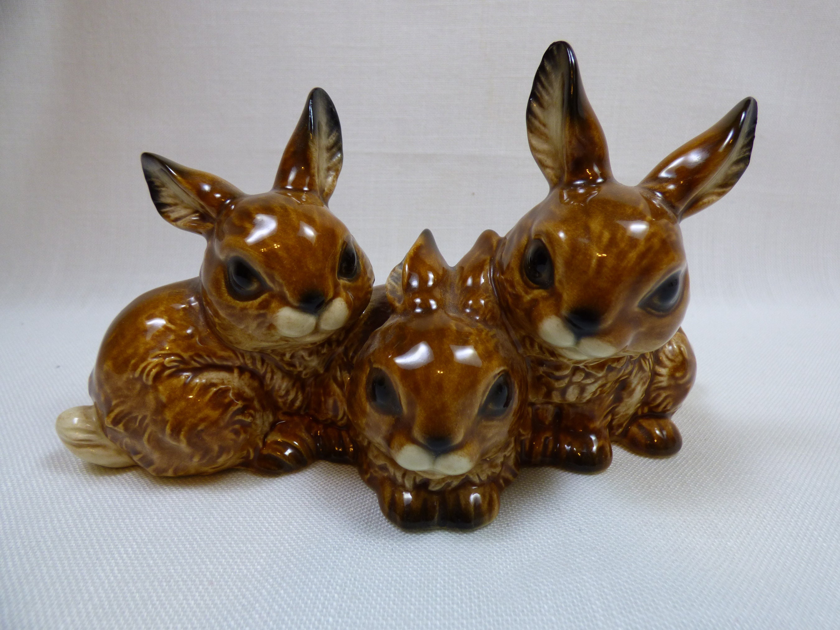 Vintage Goebel 3 Bunny Rabbits Figurine - Etsy