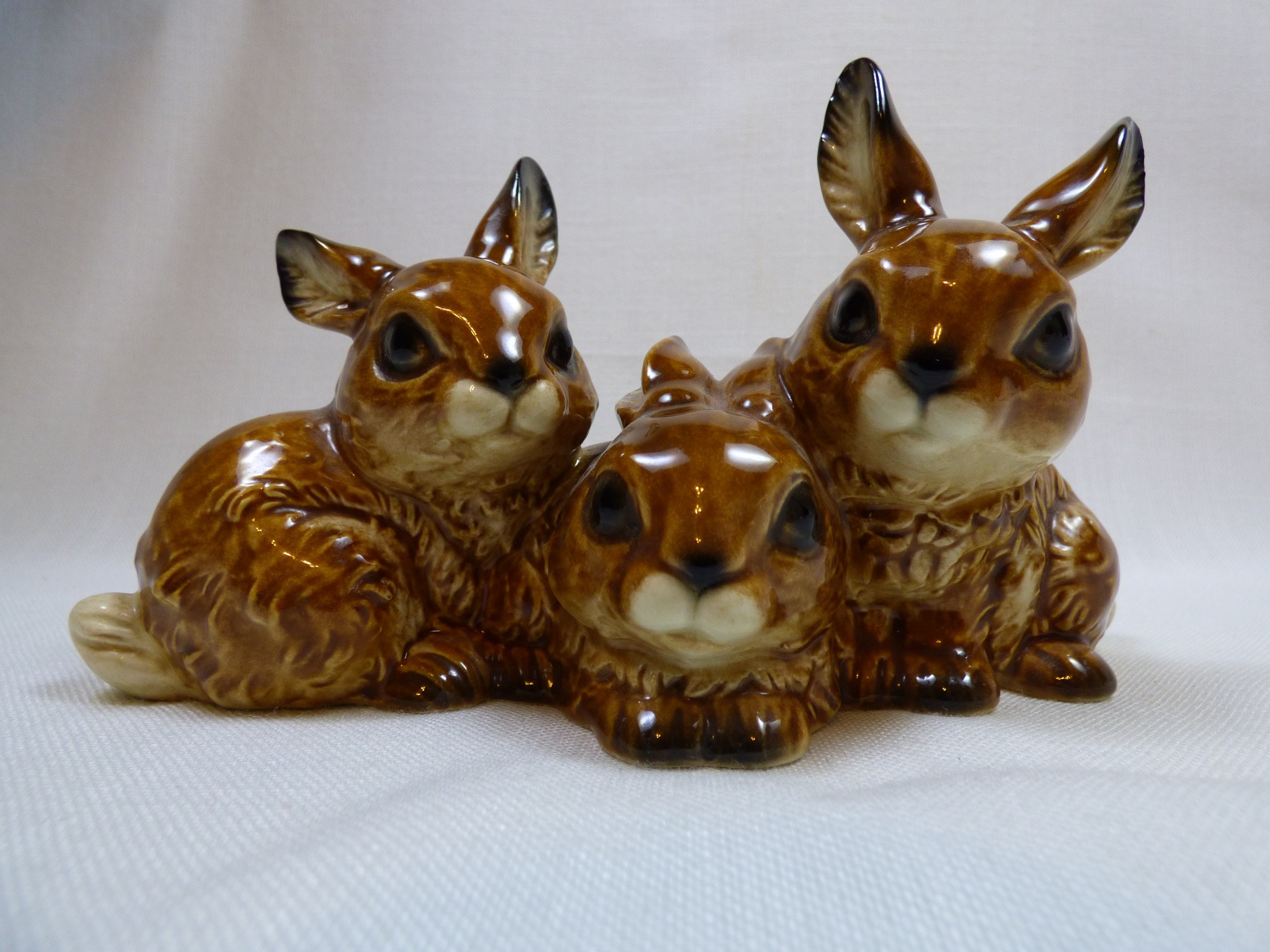 Vintage Goebel 3 Bunny Rabbits Figurine - Etsy
