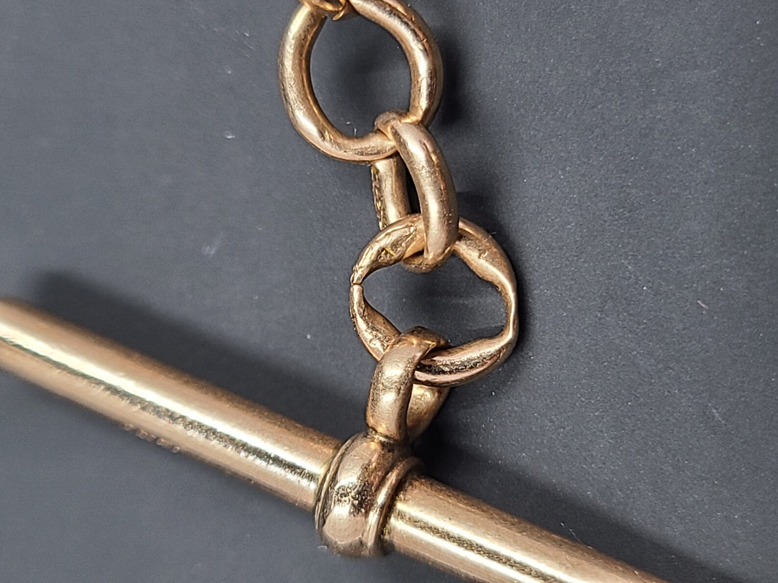 Antique 9ct Gold Pocket Watch Chain T Bar and Clasp English - Etsy