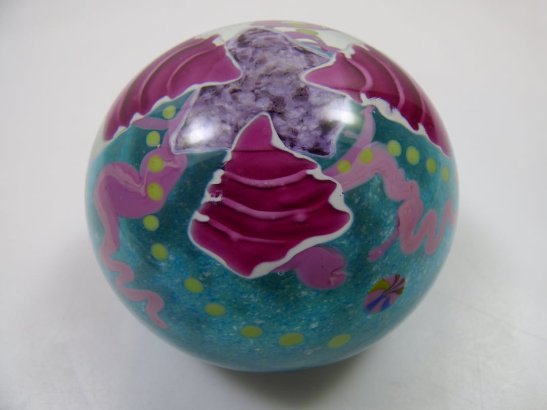 Don Bagwell Glass Paperweight Signed 1992 Handblown - Etsy