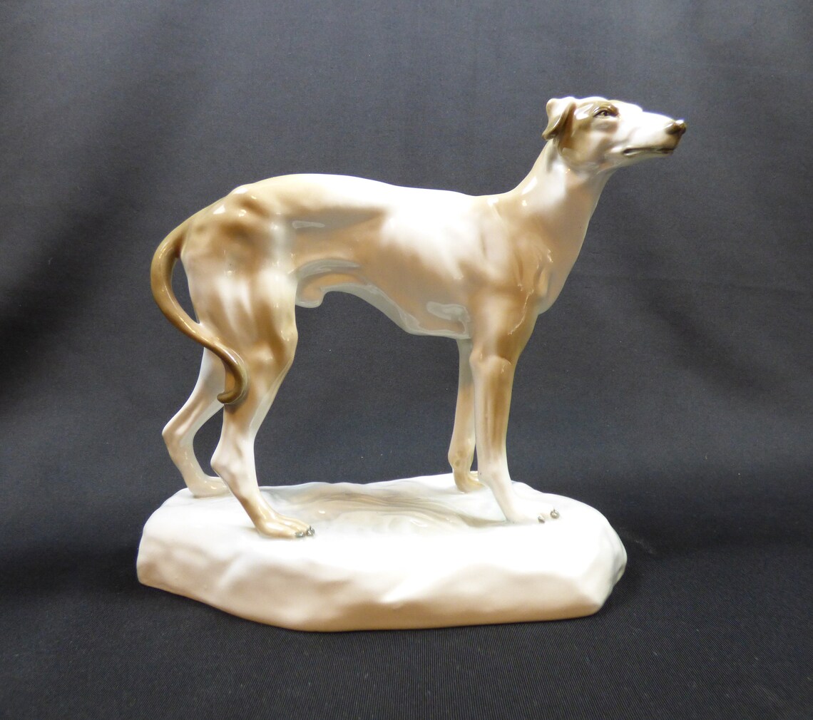 Amphora Porcelain Greyhound Dog Figurine | Etsy