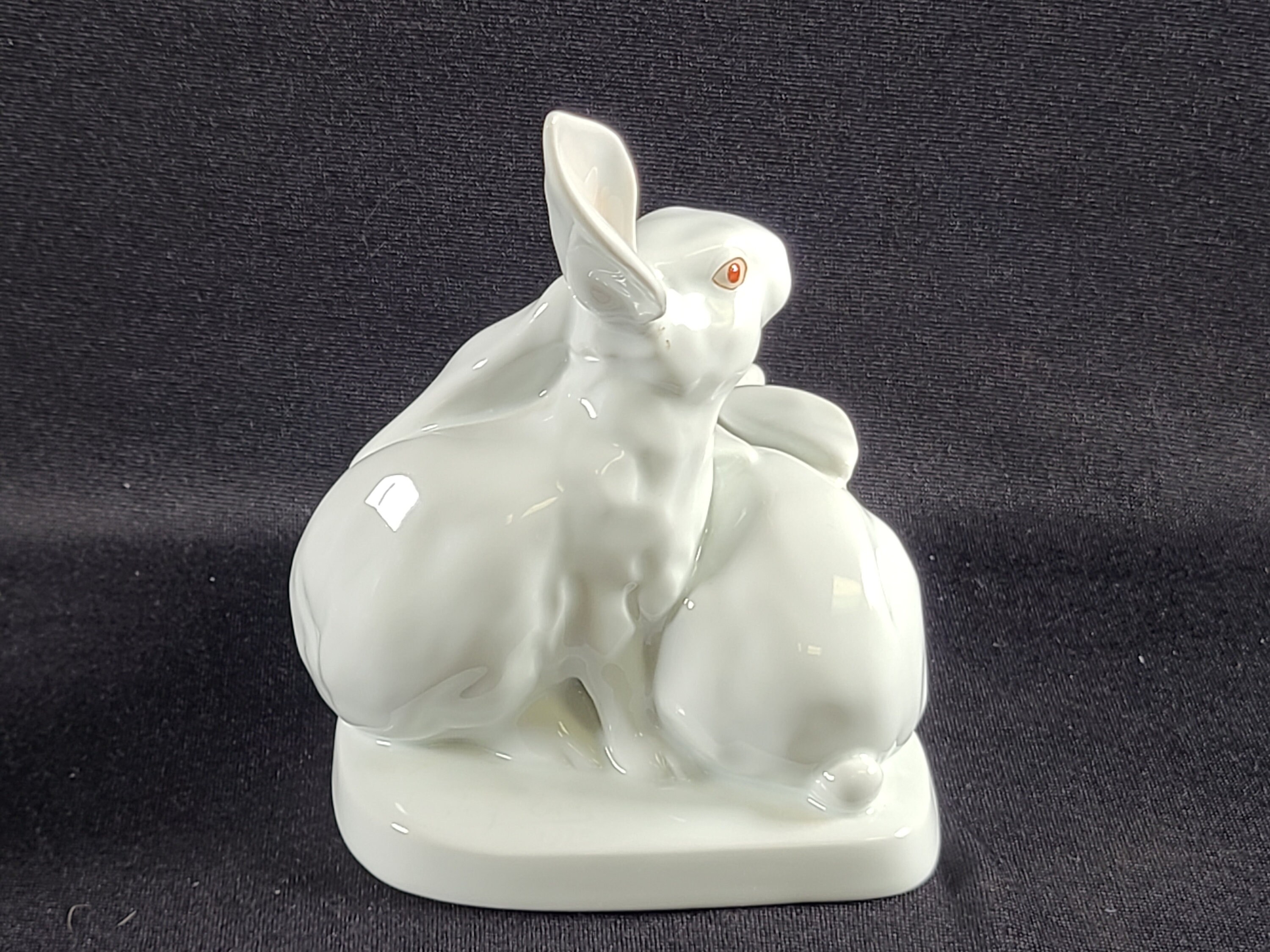 Herend Two Rabbits Figurine Vintage Bunnies 5332 in White - Etsy