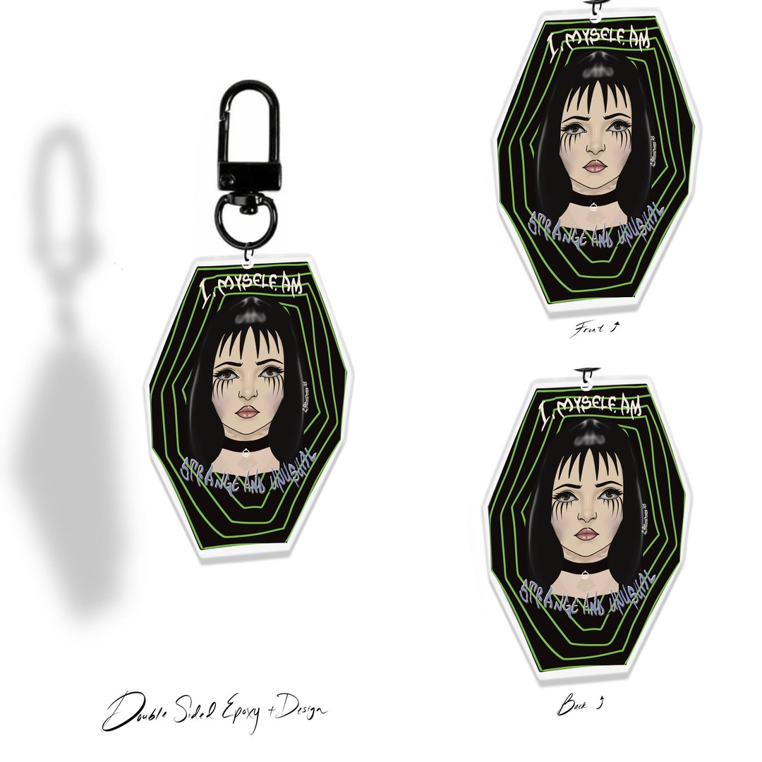 Preorderlydia Deetz Keychainacrylic Epoxy Keychainsbeetlejuicehorror ...