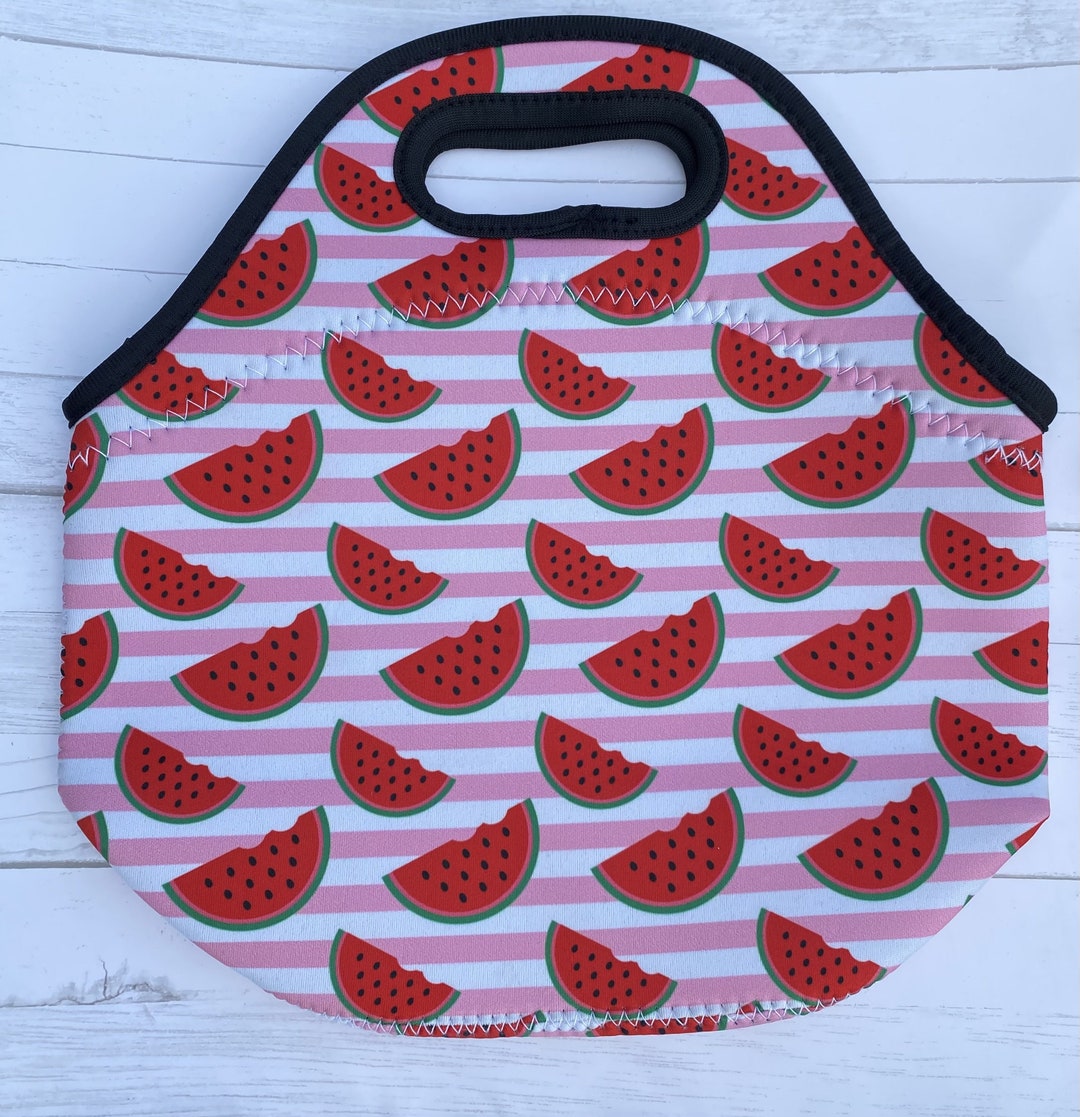 Neoprene Lunch Bag, Watermelon Lunch Bag, Crafting Supplies, Crafting ...
