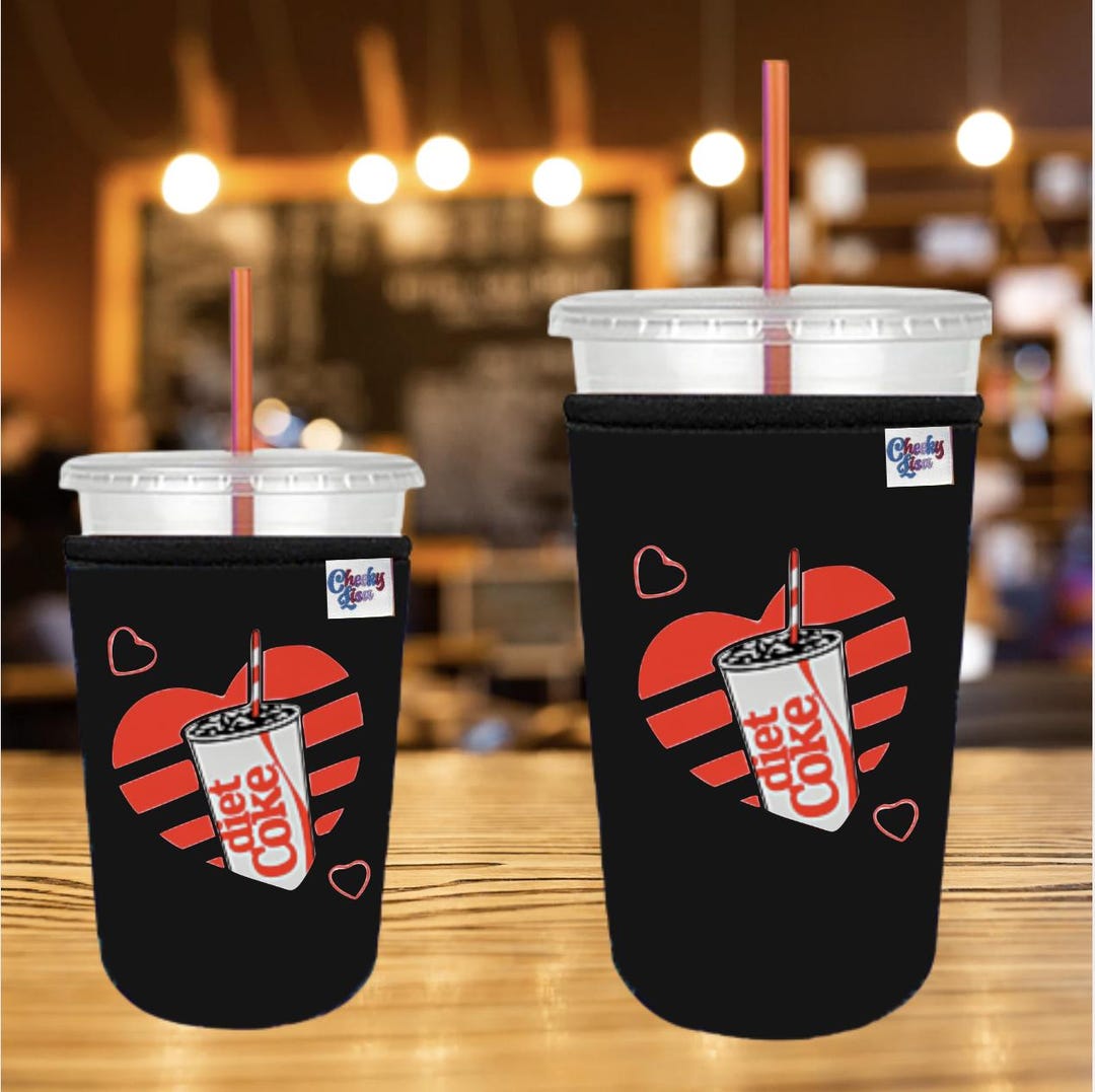 Personalized Neoprene Iced Coffee Cozy, Diet Coke Sleeve, 32 Oz Pop ...