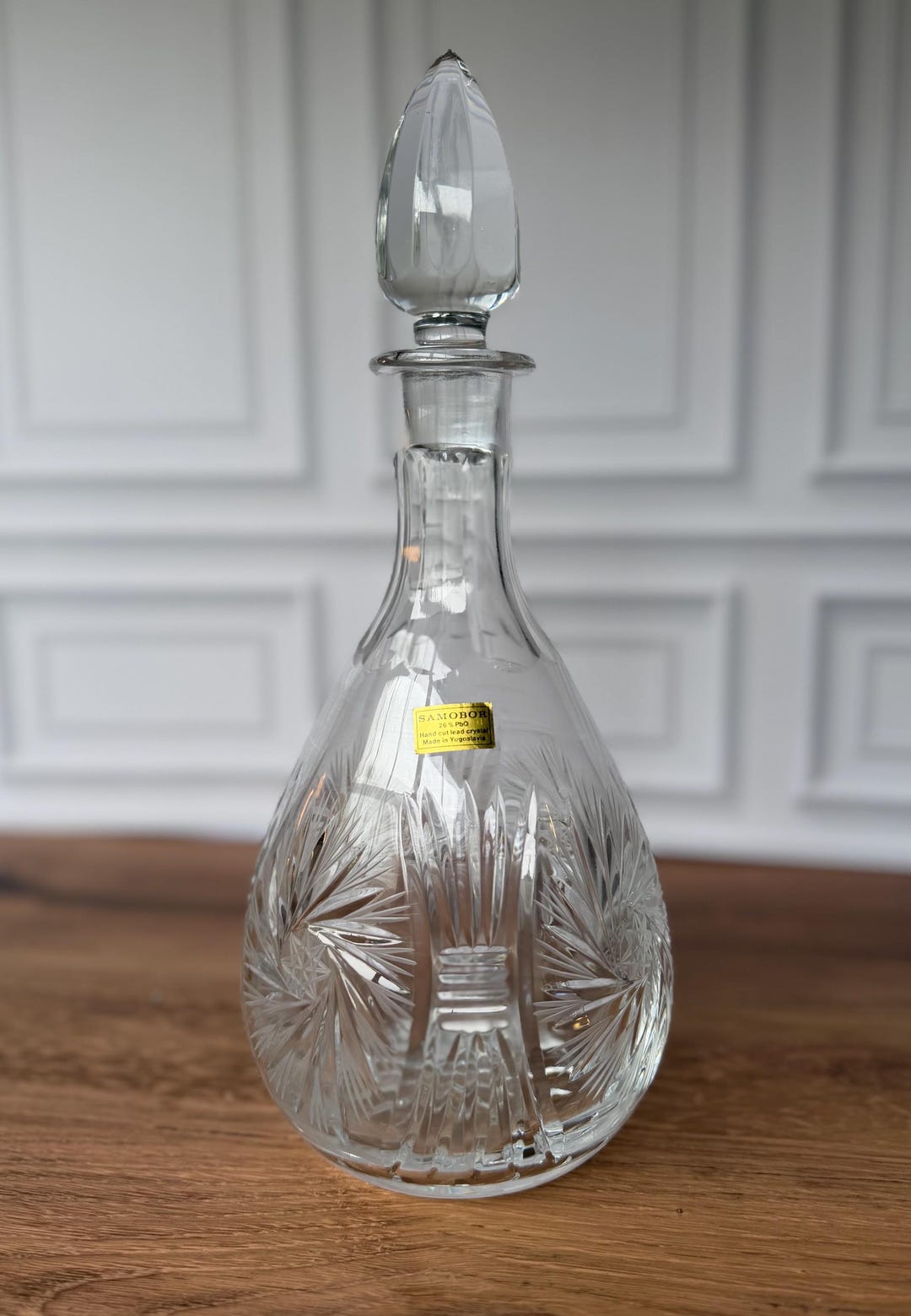 Samobor Crystal Decanter | Yugoslavian With Stopper - Etsy
