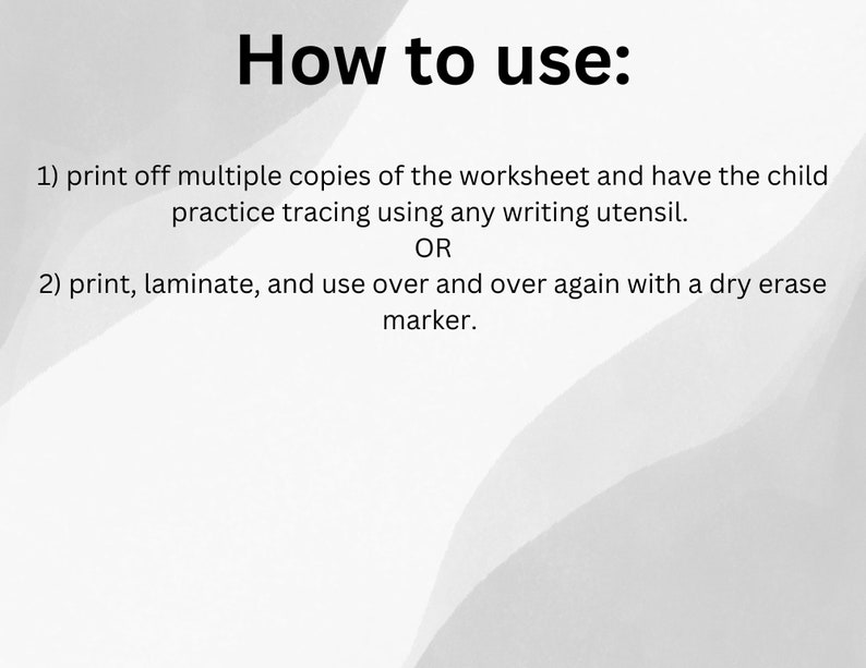 Letter Tracing With 3 Lined Paper-digital Download - Etsy