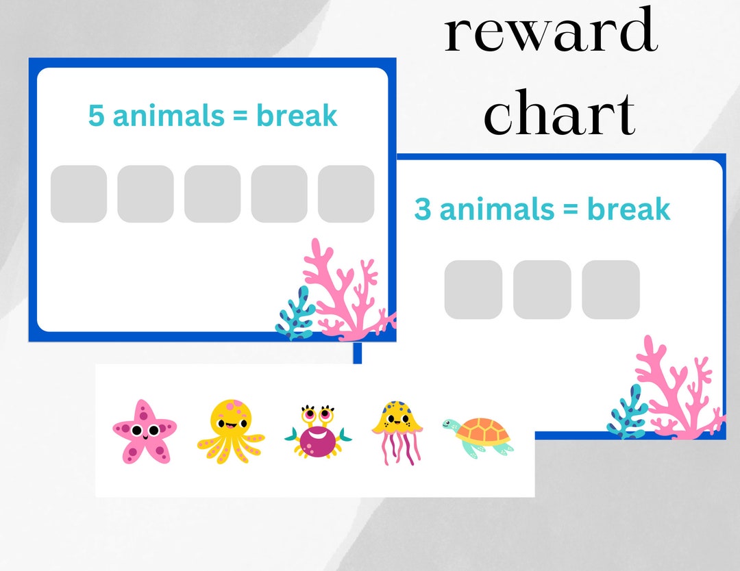 Reward Chart-ocean Themed-digital Download - Etsy