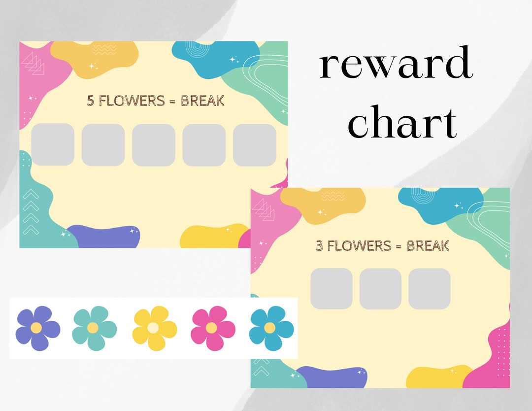 Reward Chart-flower Themed-digital Download - Etsy