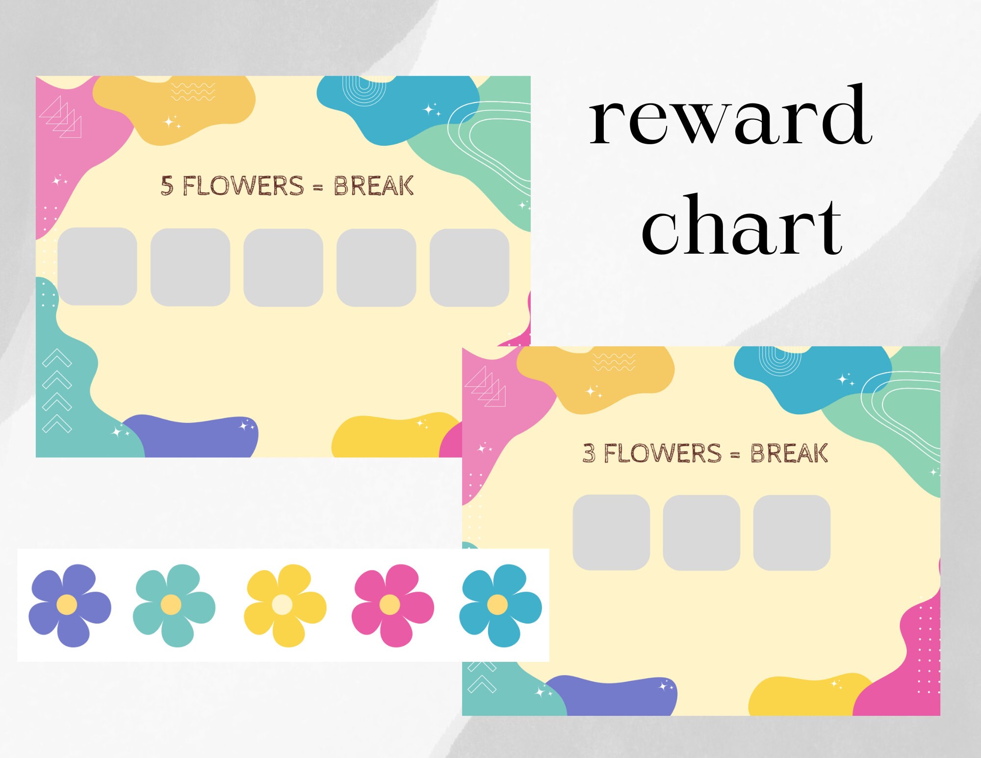 Reward Chart-flower Themed-digital Download - Etsy