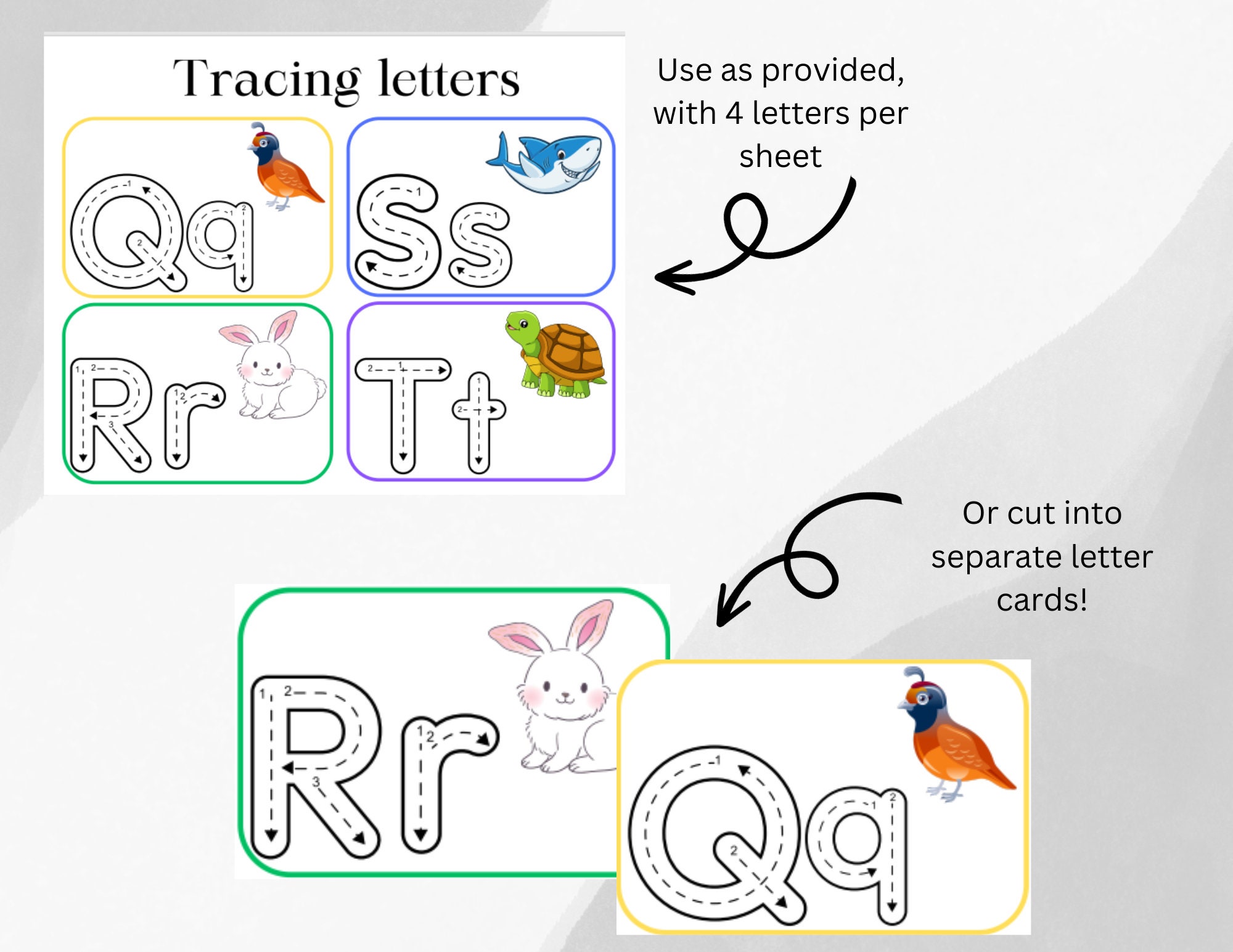 Tracing UC/LC Letters-small Version-digital Download - Etsy